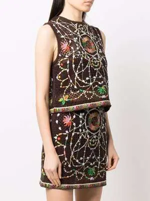 Emilio Pucci Cyprea Embroidered Crochet Blouse