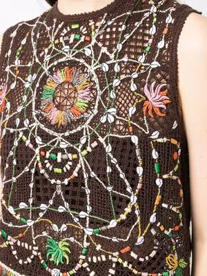 Emilio Pucci Cyprea Embroidered Crochet Blouse