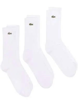 Lacoste Logo-patch Ribbed Socks Three-pack
