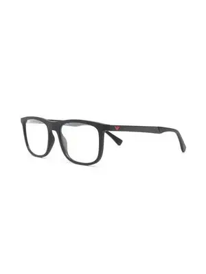Emporio Armani Rectangle-frame Glasses - Black