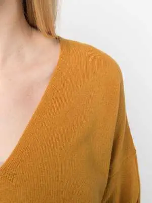 PAULA V-neck Cashmere Jumper - Yellow