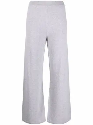 PAULA Wide-leg Cashmere Trousers - Grey