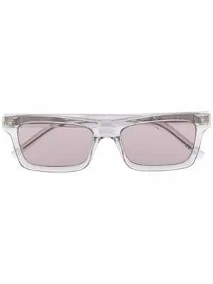 Saint Laurent Rectangular-frame Sunglasses - Silver