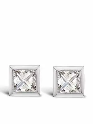 PRAGNELL 18kt White Gold Diamond Rockchic Earrings - Silver