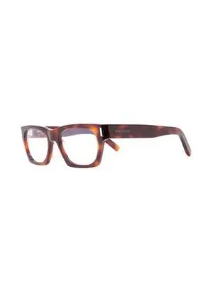 Saint Laurent Tortoiseshell Square-frame Glasses