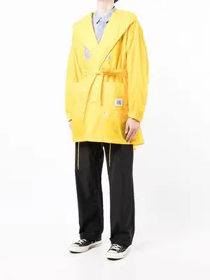 FUMITO GANRYU Reflective Panel Hooded Raincoat
