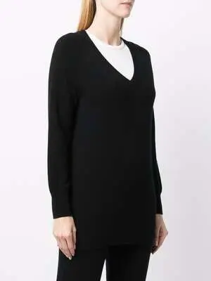 PAULA V-neck Knit Jumper - Black