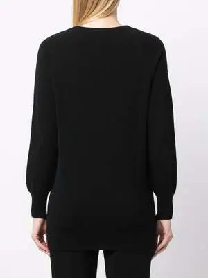 PAULA V-neck Knit Jumper - Black