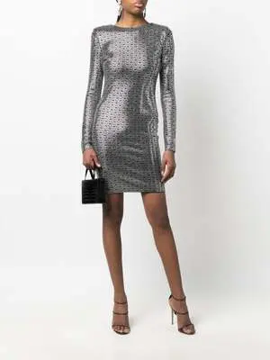 Philipp Plein Crystal-embellished Mini Dress - Black