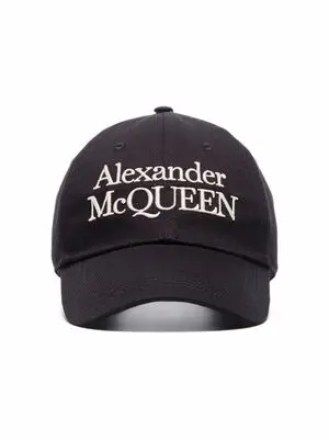 Alexander McQueen Logo-embroidered Baseball Cap - Black