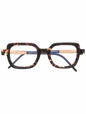 KUBORAUM Tortoiseshell-effect Square-frame Eyeglasses - Brown