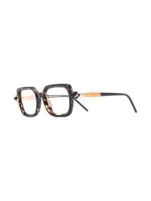 KUBORAUM Tortoiseshell-effect Square-frame Eyeglasses - Brown