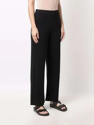 PAULA Ribbed Cashmere Trousers - Black