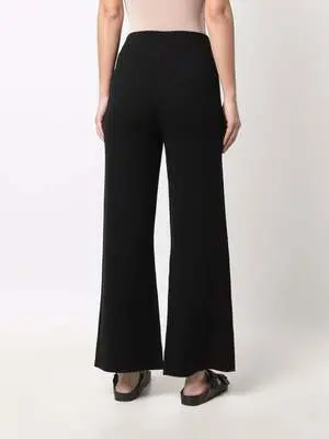 PAULA Ribbed Cashmere Trousers - Black
