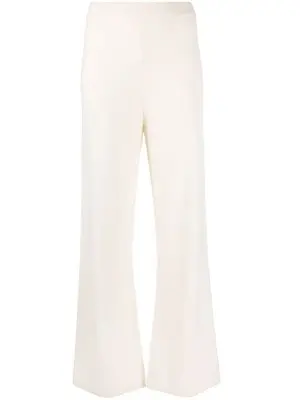 PAULA Ribbed Cashmere Trousers - Neutrals
