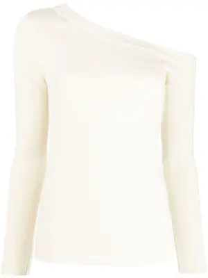 PAULA One-shoulder Cashmere Jumper - Neutrals