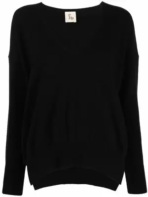 PAULA V-neck Cashmere Jumper - Black