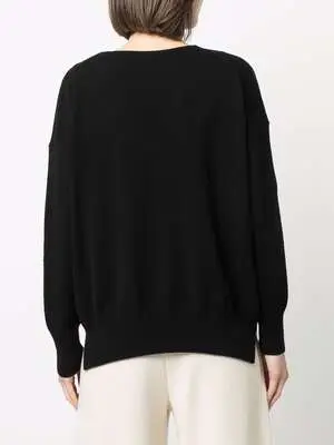 PAULA V-neck Cashmere Jumper - Black