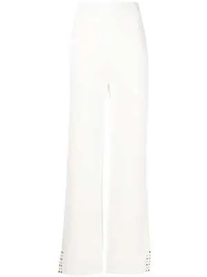 Paule Ka Eyelet-detail Flared Trousers
