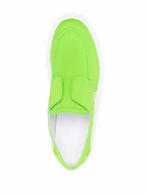 LE SILLA Slip-on Leather Loafers - Green