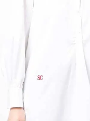 Shiatzy Chen Cotton Mandarin Collar Shirt