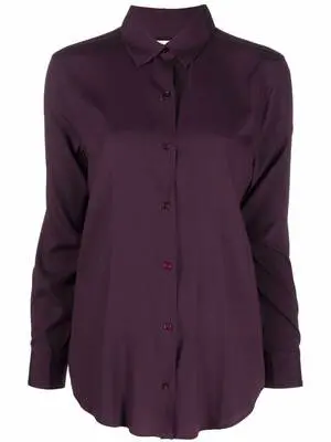 PAULA Long-sleeve Silk Shirt - Purple