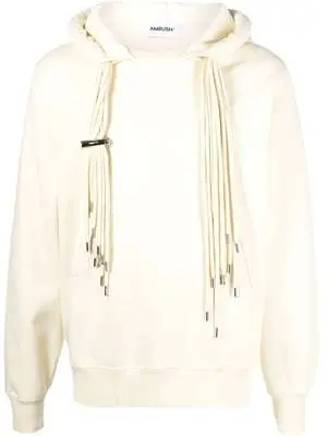 AMBUSH Long-sleeve Hoodie With Multi-cord Detail - Neutrals