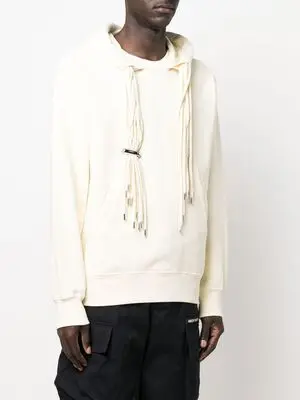 AMBUSH Long-sleeve Hoodie With Multi-cord Detail - Neutrals
