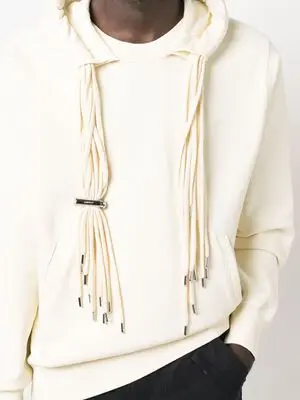 AMBUSH Long-sleeve Hoodie With Multi-cord Detail - Neutrals