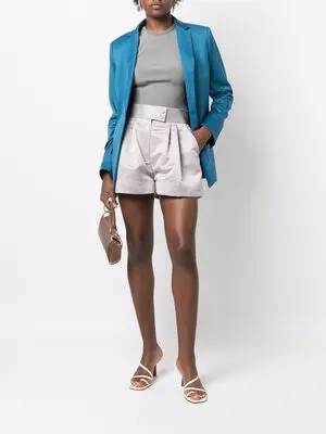 STYLAND High-waist Wide-leg Shorts - Grey