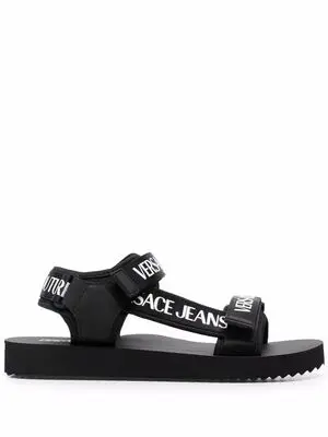 Versace Logo-print Open-toe Sandals