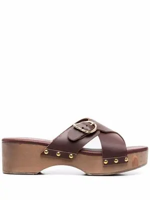 ANCIENT GREEK SANDALS Marilisa Clog Sandals - Brown