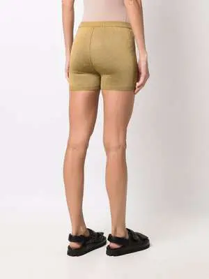 1017 Alyx 9sm Metallic-thread Knitted Shorts - Gold