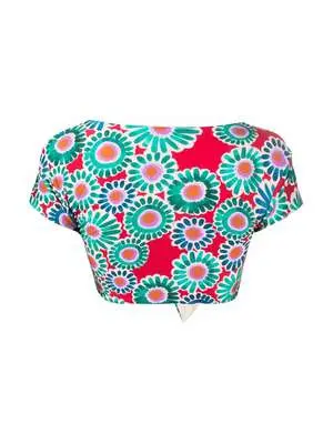La DoubleJ Bardot Bikini Top - Red
