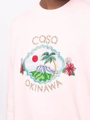Casablanca Coso Okinawa Embroidered Sweatshirt