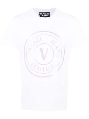 Versace Logo-print Crew-neck T-shirt - White