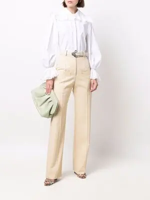 Alberta Ferretti Ruffled Long-sleeved Blouse