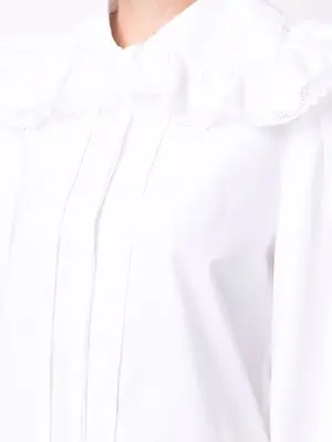 Alberta Ferretti Ruffled Long-sleeved Blouse