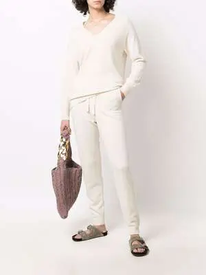 PAULA S V-neck Cashmere Jumper - Neutrals