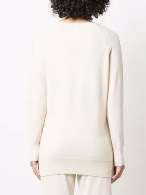 PAULA S V-neck Cashmere Jumper - Neutrals