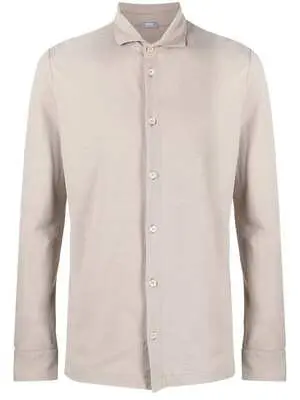 ZANONE Slim-cut Button-down Shirt - Neutrals