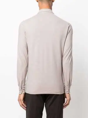 ZANONE Slim-cut Button-down Shirt - Neutrals
