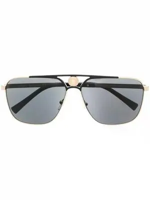 Versace Medusa Head Pilot-frame Sunglasses - Black