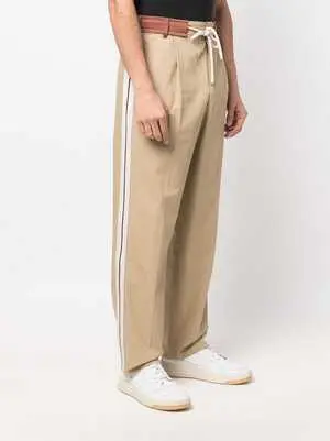 Palm Angels Drawstring Side Stripe Track Pants - Neutrals