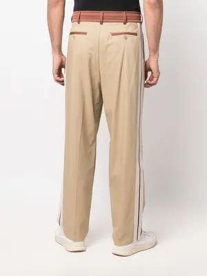 Palm Angels Drawstring Side Stripe Track Pants - Neutrals