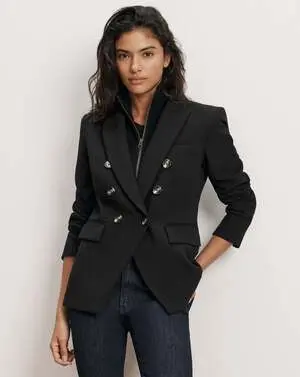 Veronica Beard Uptown Cashmere Dickey - Black