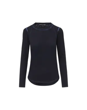 Veronica Beard Mason Baseball Tee - Navy