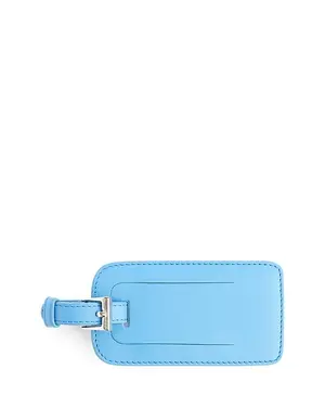 ROYCE NEW YORK Leather Luggage Tag - Light Blue