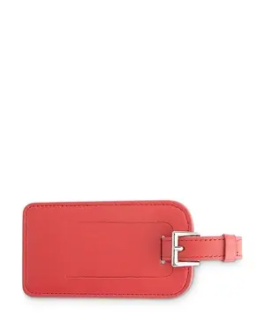 ROYCE NEW YORK Leather Luggage Tag - Red