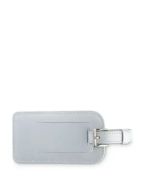 ROYCE NEW YORK Leather Luggage Tag - Silver